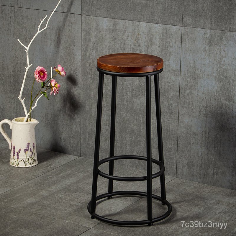 loftAmerican Wrought Iron Bar-Stool Cashier Reception Desk Chair ...