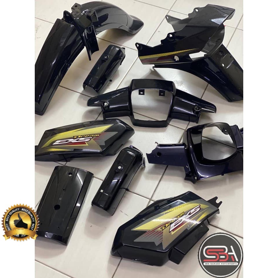 COVERSET BODYSET ORIGINAL BOON SIEW HONDA BSH EX5 DREAM GREY (N5MHB4) – SET COMPLETE ORIGINAL ...