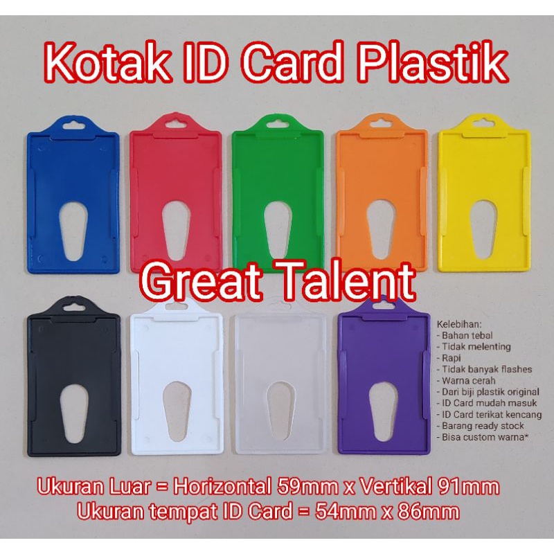 PLASTIC ID Card BOX CASING - Chasing Plastic ID Card Holder - ID Card ...