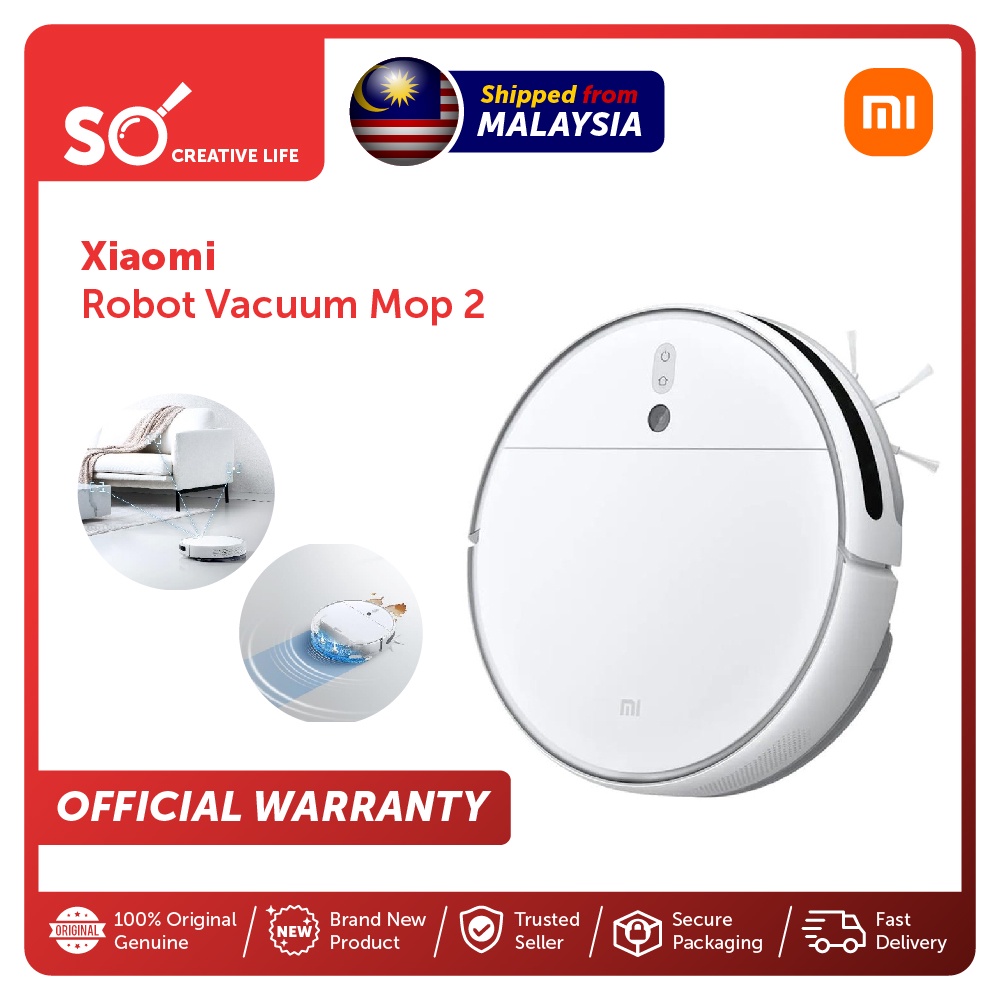 Xiaomi Mi Robot Vacuum Mop 2 | 2 in 1 Mopping System | 2700Pa Suction ...