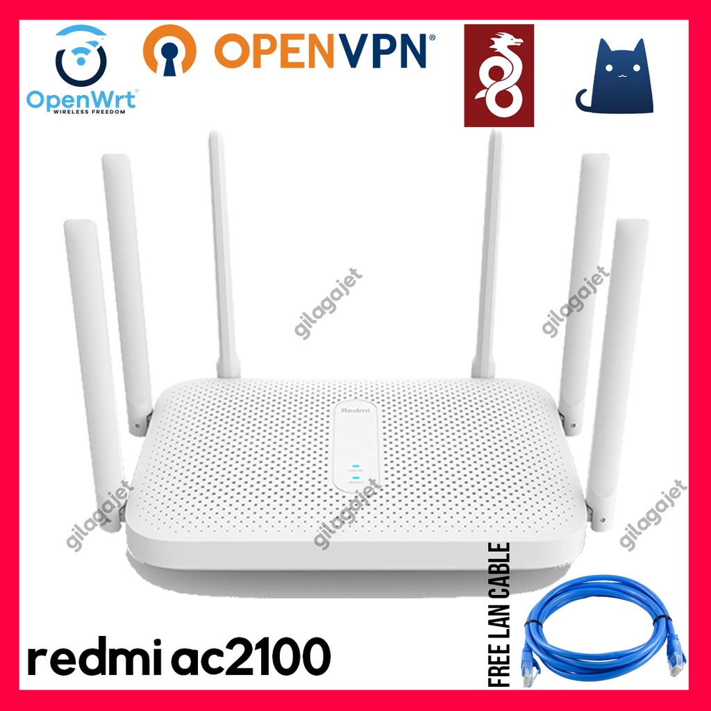 Xiaomi Redmi AC2100 Router Mod OpenWRT WireGuard OpenVPN OVPN V2Ray SSR ShadowsockR Trojan ...