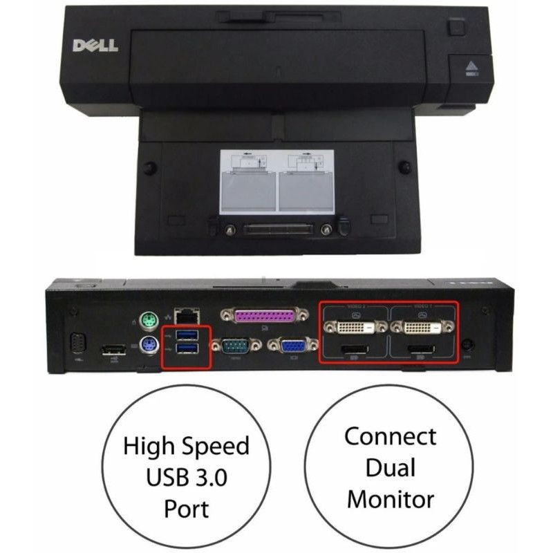 Dell E-Port Plus Advanced Port PR02X with USB 3.0 and 240W Adapter (NEW ...