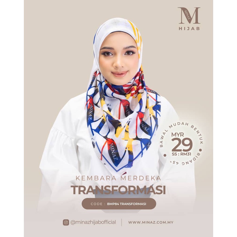 Tudung Merdeka MINAZ | Shopee Malaysia