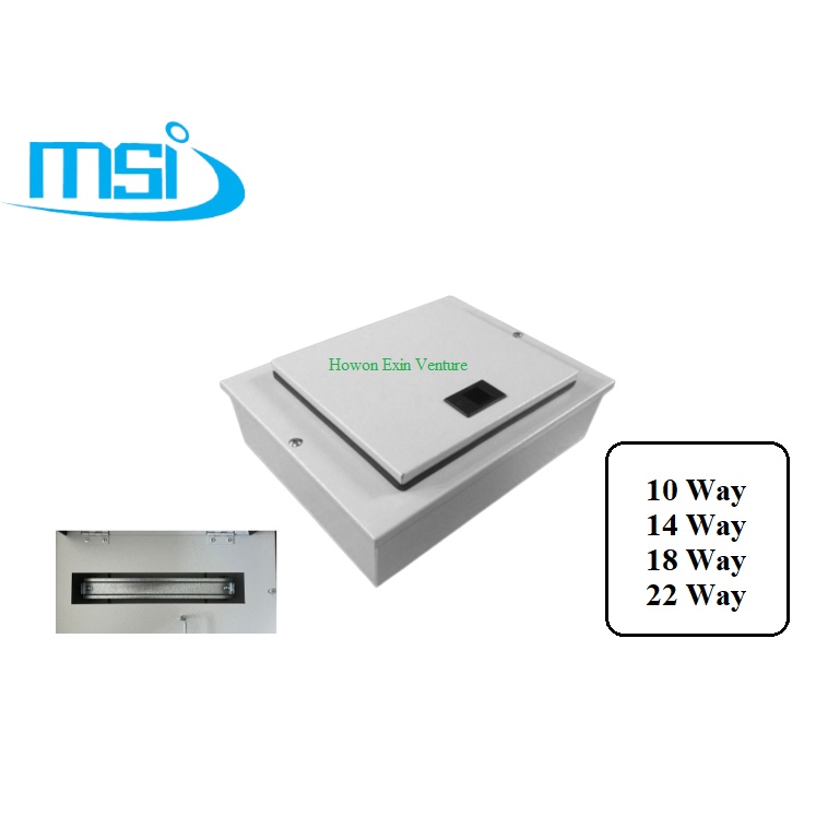 MSI S SIZE 1 ROW 10 / 14 / 18 / 22 WAY MDB-1ROW METAL CLAD DB ENCLOSURE ...