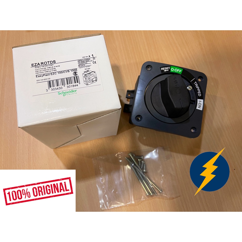 SCHNEIDER EZAROTDS Rotary handle - for EZC100 - black handle black ...