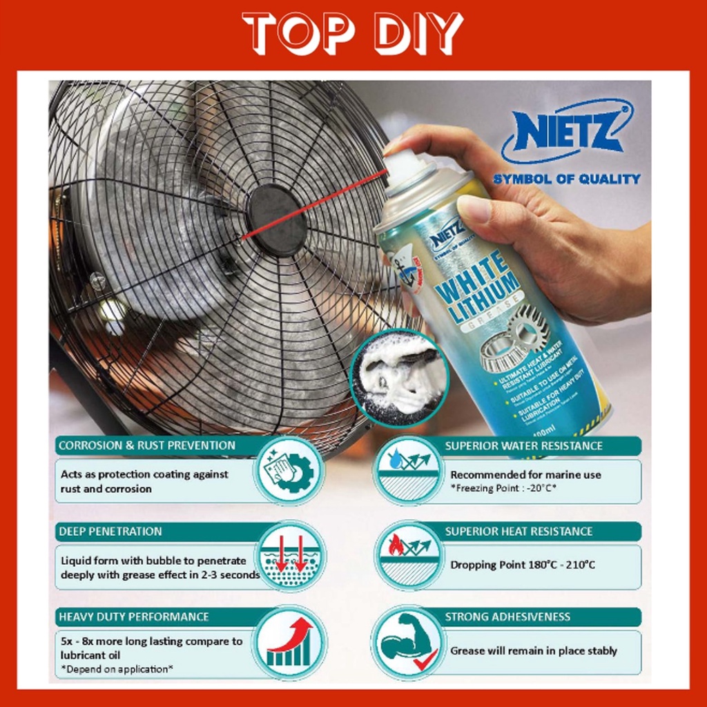 NIETZ Aerosol Spray Air Cond Cleaner/Contact Cleaner/Degreaser /N10 ...