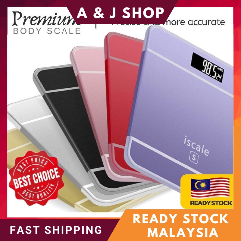 (Ready Stock) Digital Body Weight Scale Electronic Bathroom Weighing ...