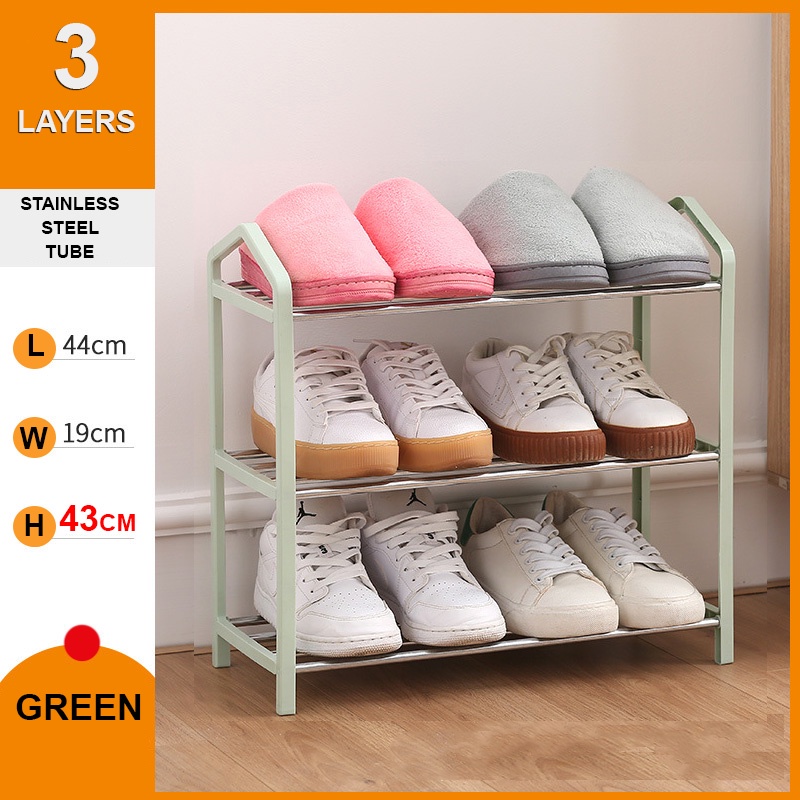 Destro Shoes Rack Rak kasut Stainless Steel Rod 3/4/5 Tier Elevated ...