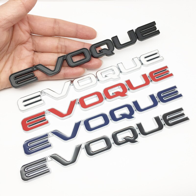 3D Metal EVOQUE logo car stickers decals emblem for Land Range Rover ...