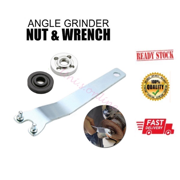 ANGLE GRINDER NUT AND WRENCH SET WITH INNER FLANGE SPANNER AND OUTER ...