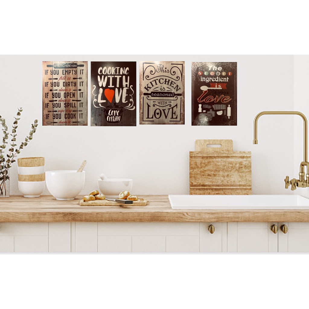 [READY STOCK] Frame Deko Hiasan Dinding Dapur/ Kitchen Deco Vintage ...