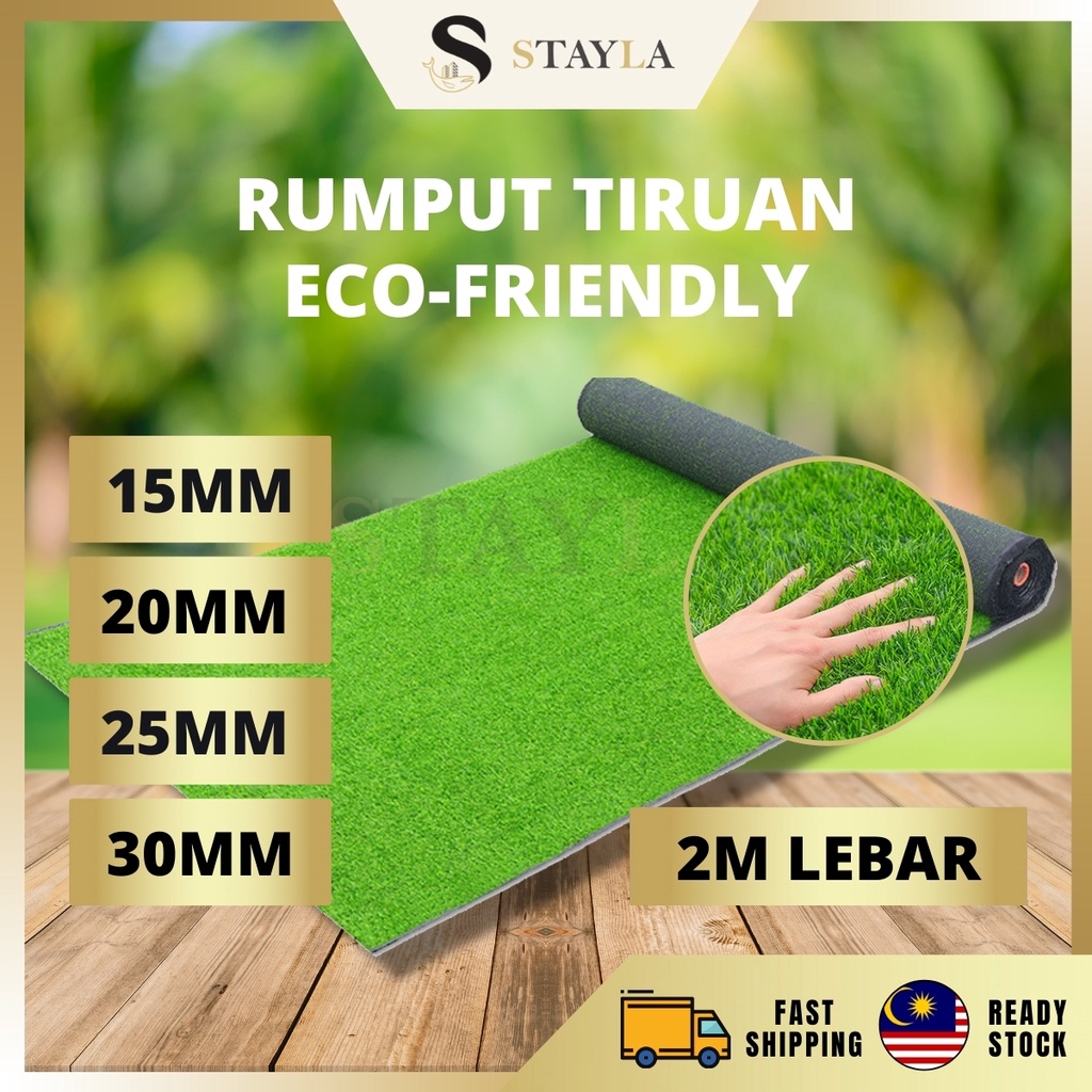 【Stayla】2m x 0.5m Karpet Rumput Artificial Grass Rumput Karpet Rumput ...