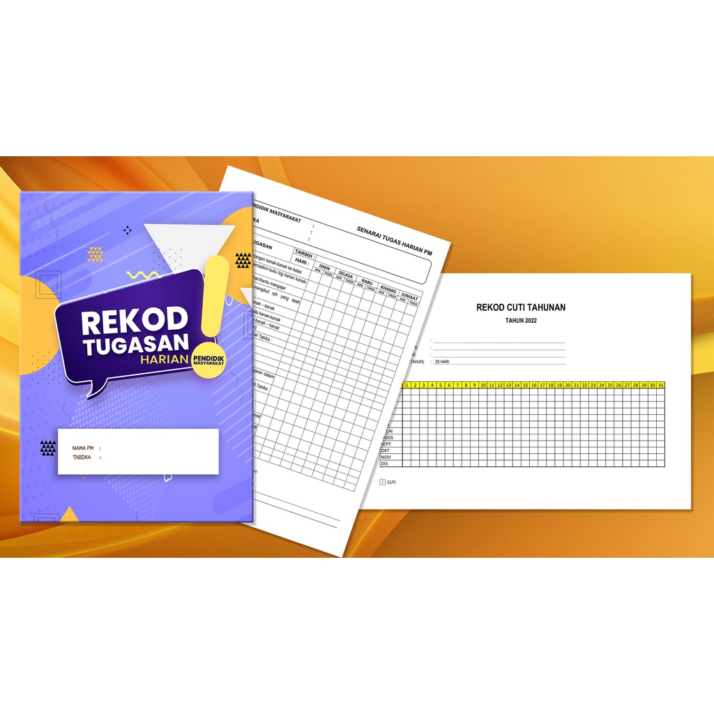 BUKU REKOD TUGASAN PM | Shopee Malaysia
