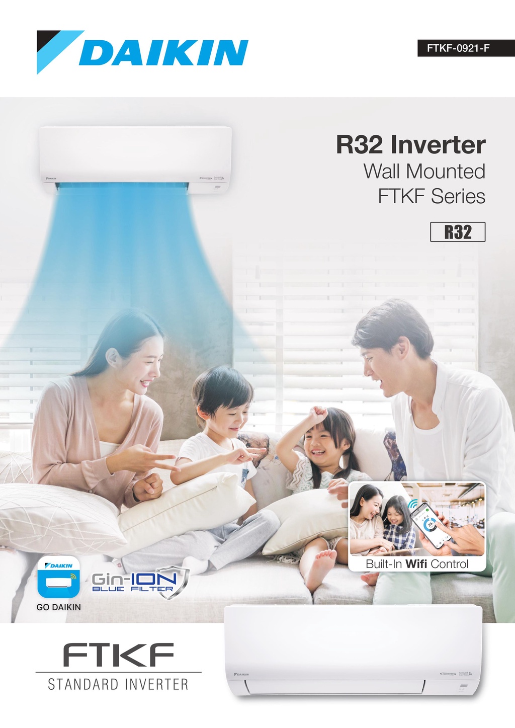 [5STARS FTKU] Daikin 1.0HP-2.5HP R32 Inverter WIFI Air Conditioner FTKF ...