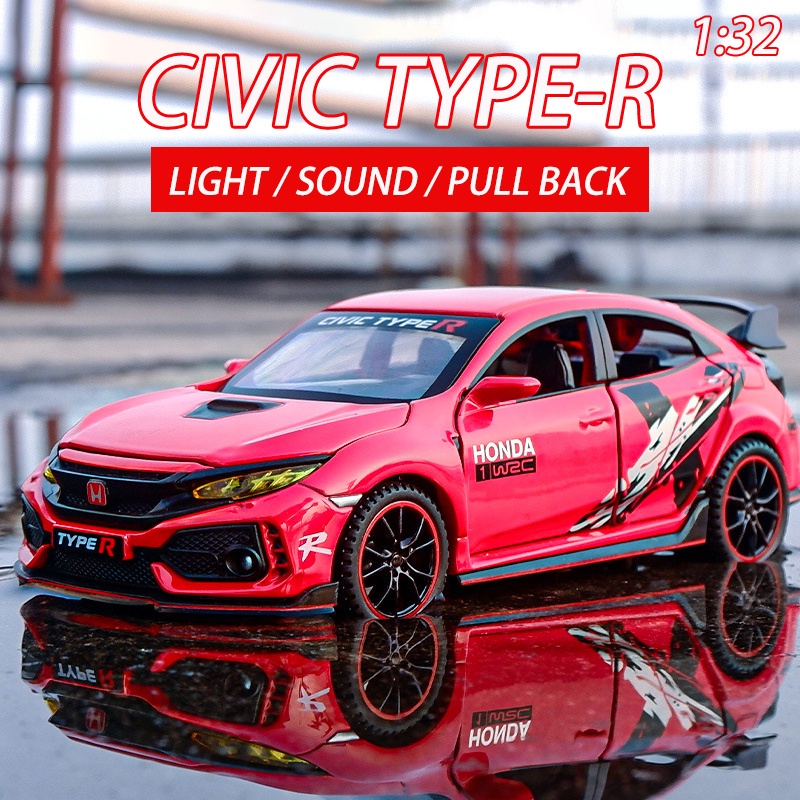 Miniauto Honda Civic Type R Diecast Car Model Alloy Car Diecast Model ...