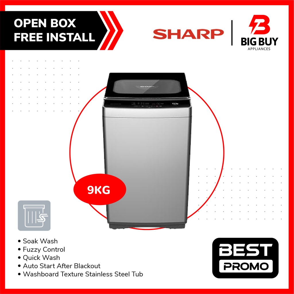 Sharp 9kg Top Load Washing Machine ESX958 | Shopee Malaysia