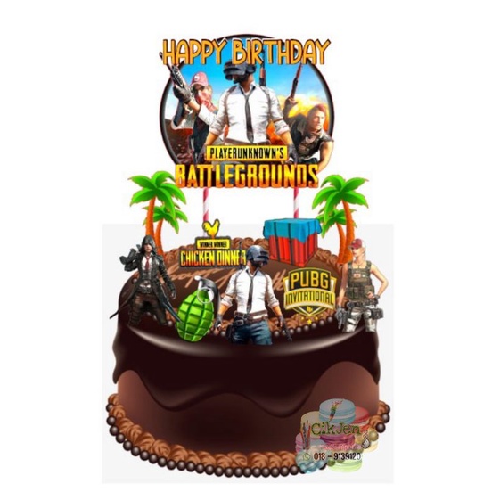 Pubg Cake Topper Custom A4 Size | Shopee Malaysia