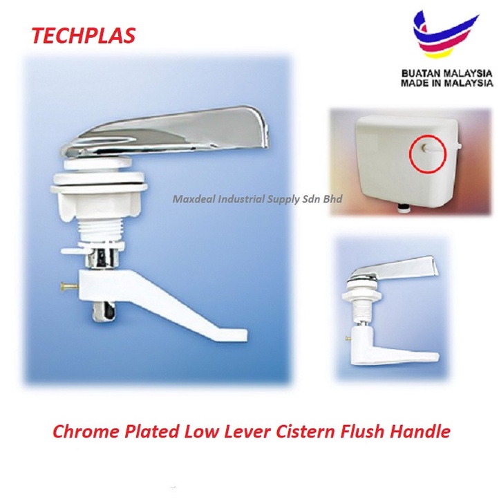 Original Techplas 1002 Chrome Plated Cistern Flush Handle For Low Level