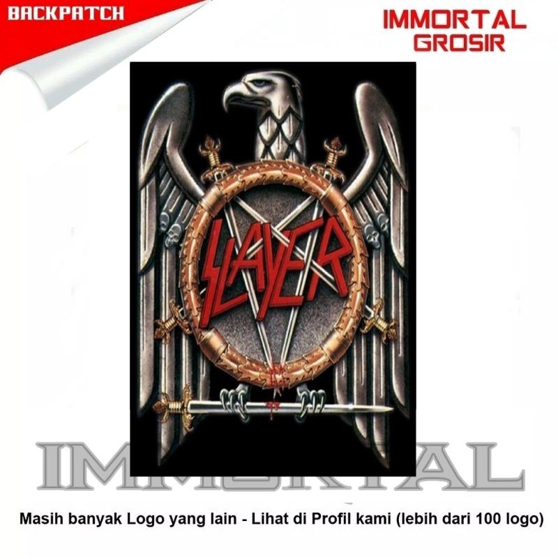 Backpatch emblem Back logo band slayer jumbo Large | Shopee Malaysia