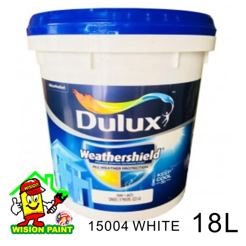( 18L ) Dulux Weathershield 18L- 15004 White ( FOR EXTERIOR WALL PAINT ...