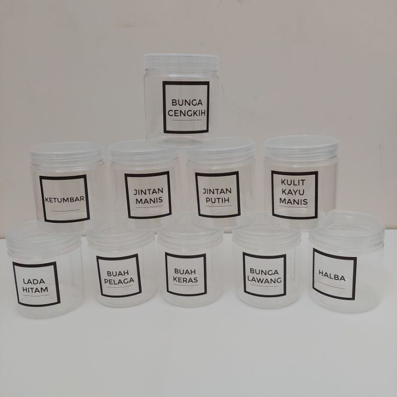 BEKAS REMPAH SIAP LABEL (STICKER TRANSPARENT) | Shopee Malaysia