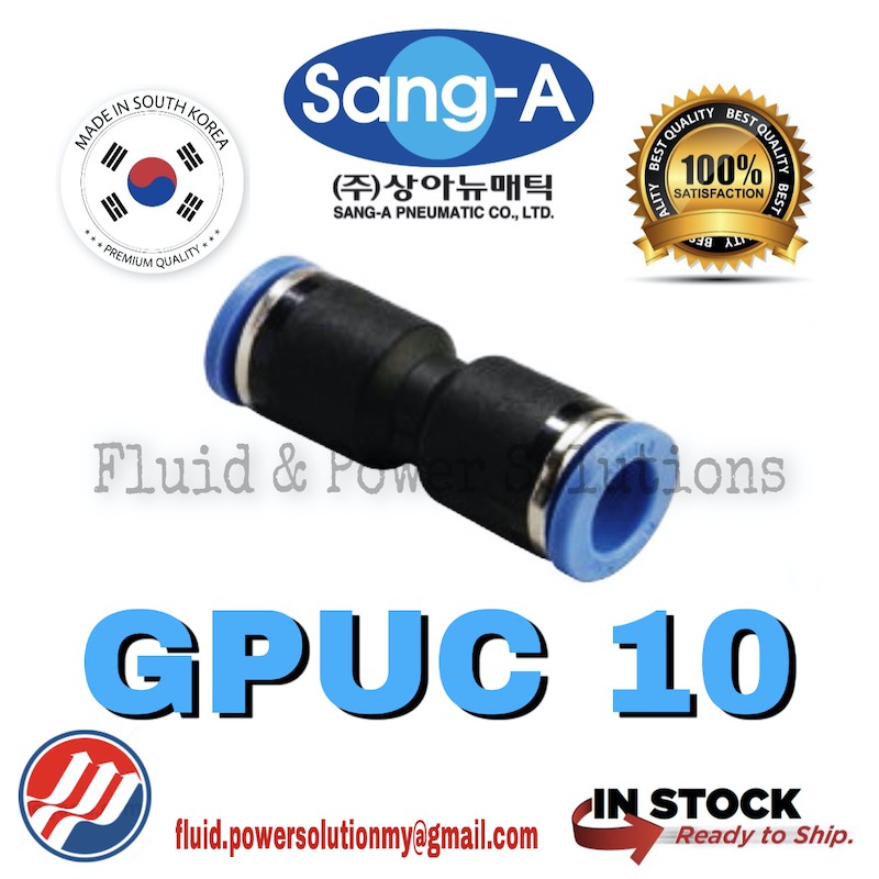 Sang-A GPUC Series "Made in Korea" Union Straight Pneumatic Air Fitting ...