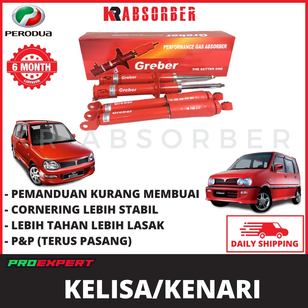 [Daily Ship] Kelisa/Kenari Absorber Greber-Heavy Duty-Suspention-Coil ...