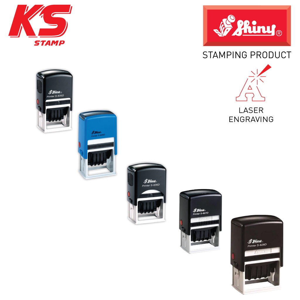 Shiny Self Inking Dater Stamp S-835D / S-826D / S-836D / S-827D / S ...