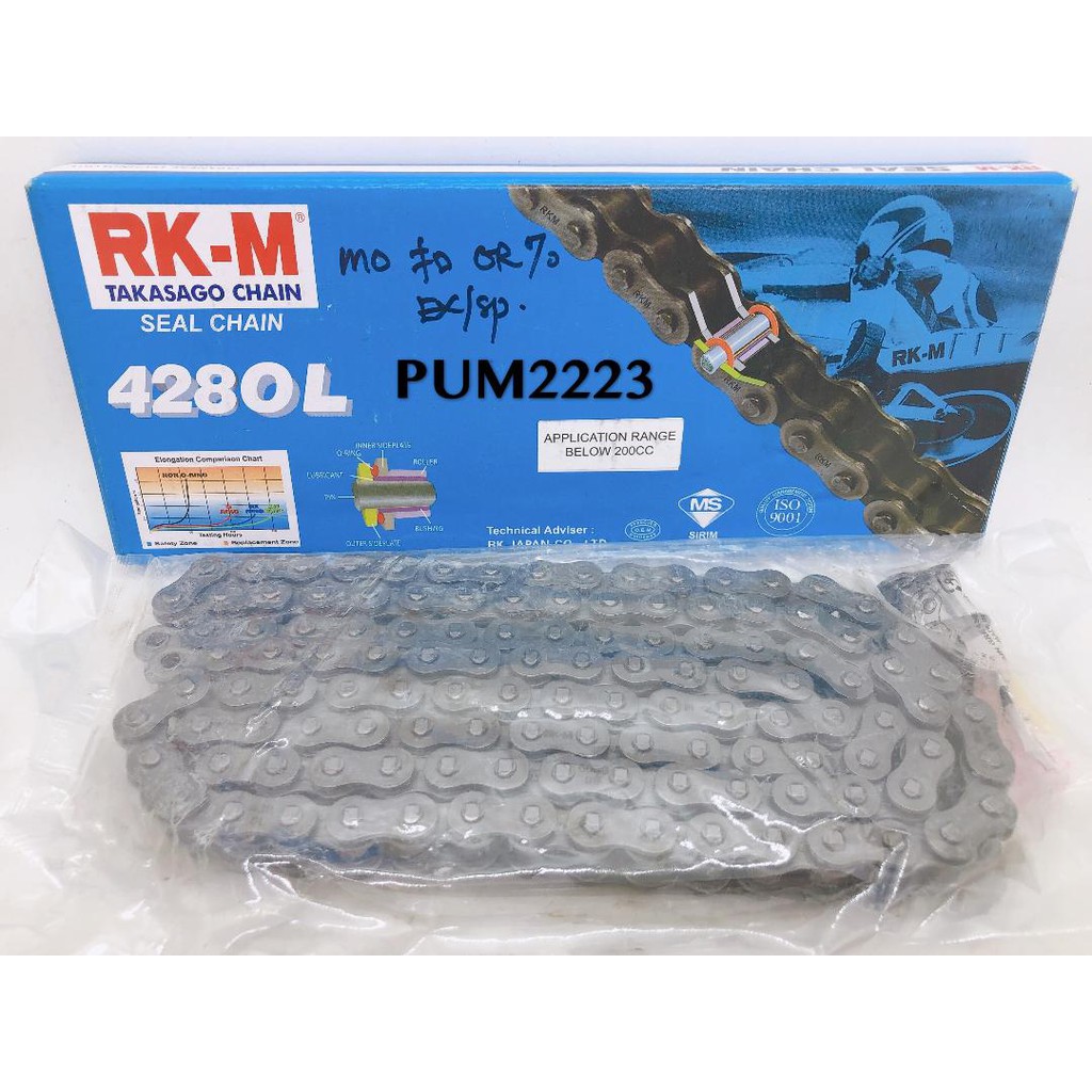 RKM Rantai 428OL 122L Motorcycle Chain RK-M Takasago Chain ( 100% ...