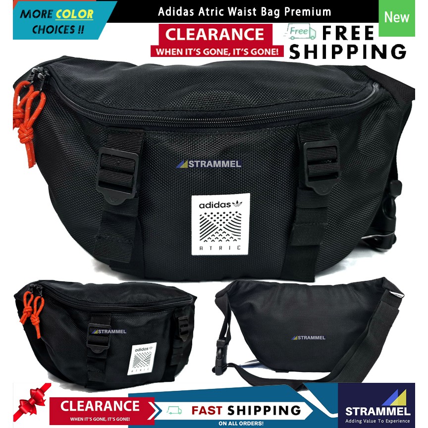 [Ready Stock] Adidas Atric Waist Bag Black Pouch Crossbody Bag Hip Pack ...