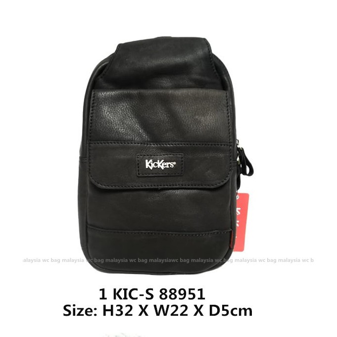 Kickers Leather Travel Shopping Hiking Backpack Cross Body Bags Beg ...