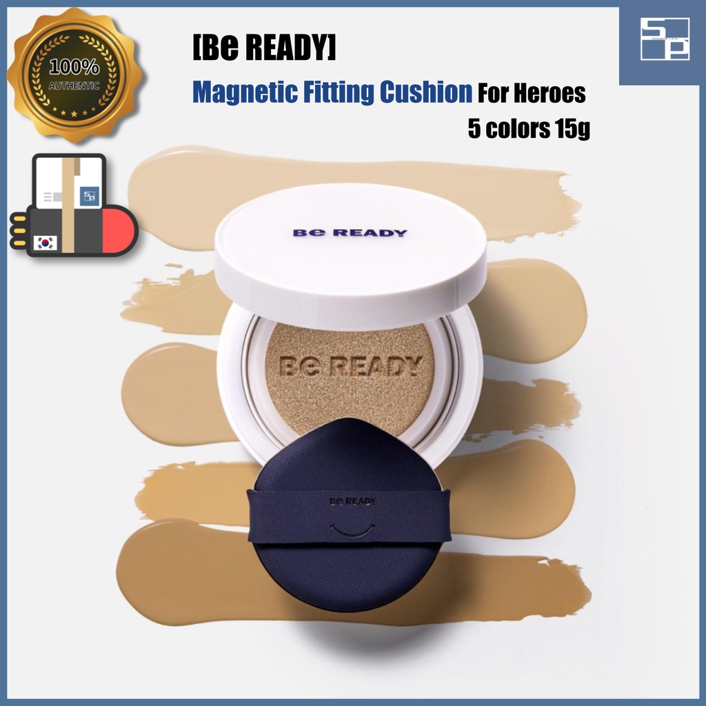 [Be READY] MAGNETIC FITTING CUSHION for Heroes 15g / 5colors / SPF50+ PA+++ / KOREA / BeREADY ...