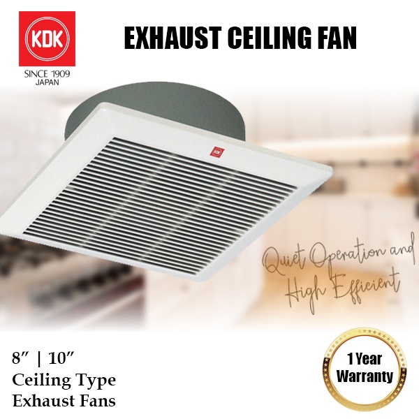 KDK 8"/10" inch Ceiling Mounted Ventilation Fan / Exhaust Fan 20CQT ...