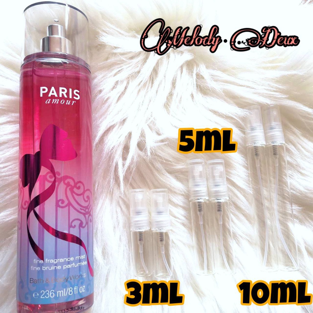 🔥 PARIS AMOUR FRAGRANCE MIST🔥 (TRIAL) 3ml 5ml & 10ml | Shopee Malaysia