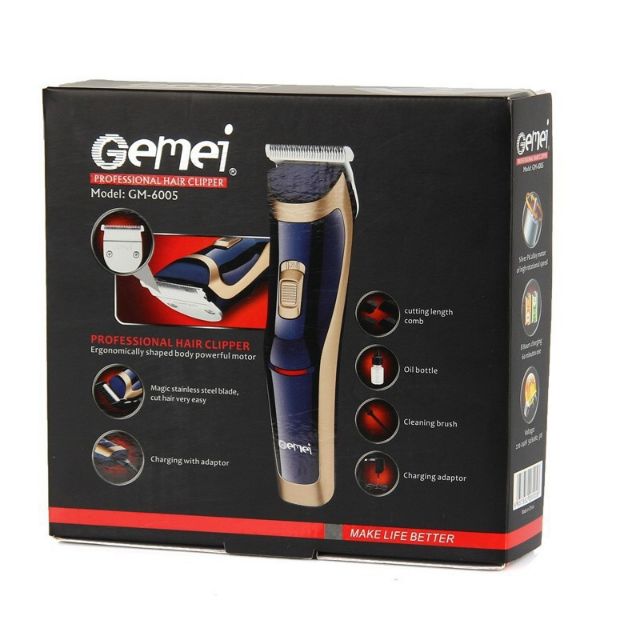 Geemy GM-6005 Rechargeable Trimmer Hair Cutter Machine/Hair Style ...
