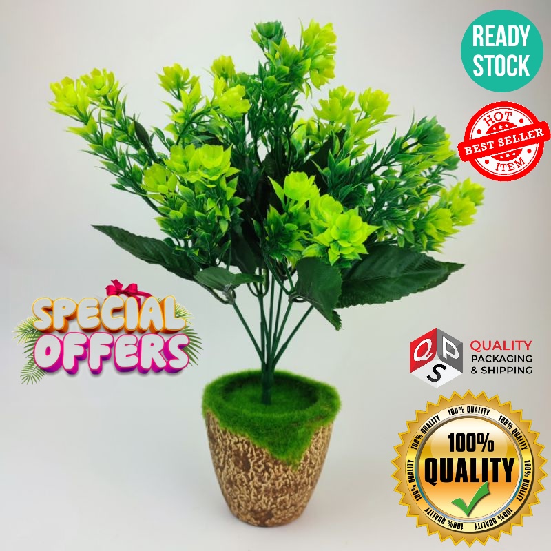 Pokok bunga plastik, artifical flower plant Artificial Mini Plant Pot Ready stock and ship from ...