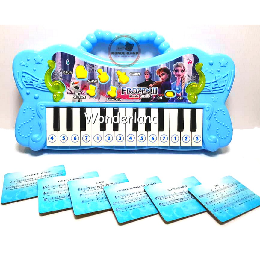 Frozen Piano Anna Elsa Kids electric piano (music and light) | Shopee ...