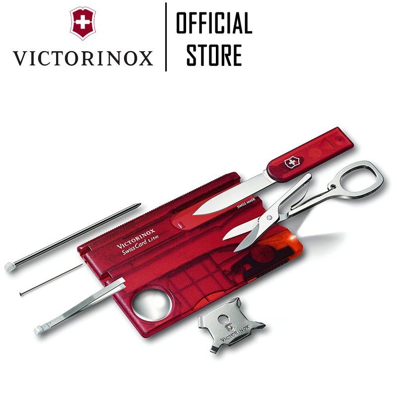 Victorinox SwissCard Lite Ruby Multitool Pocket Knife 0.7300.T | Shopee ...