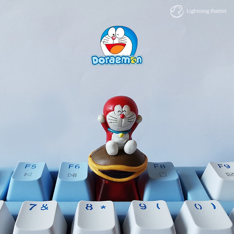 A Keycap Mechanical Keyboard Doraemon Ding-dong cat Blue Fatty DIY ...