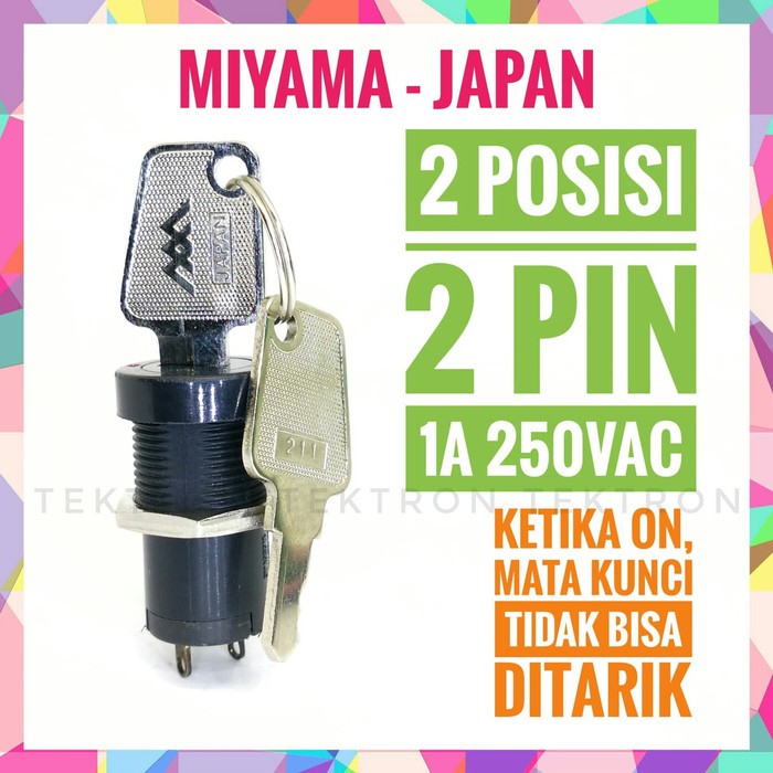 Miyama Key Switch 1A 250VAC 2 positions 2 pin Key Switch | Shopee Malaysia