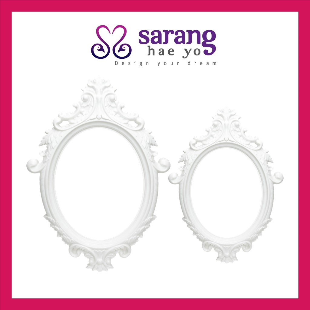 Oval Mirror Frame Frame Home Decoration Frame Gambar Dinding Photo ...