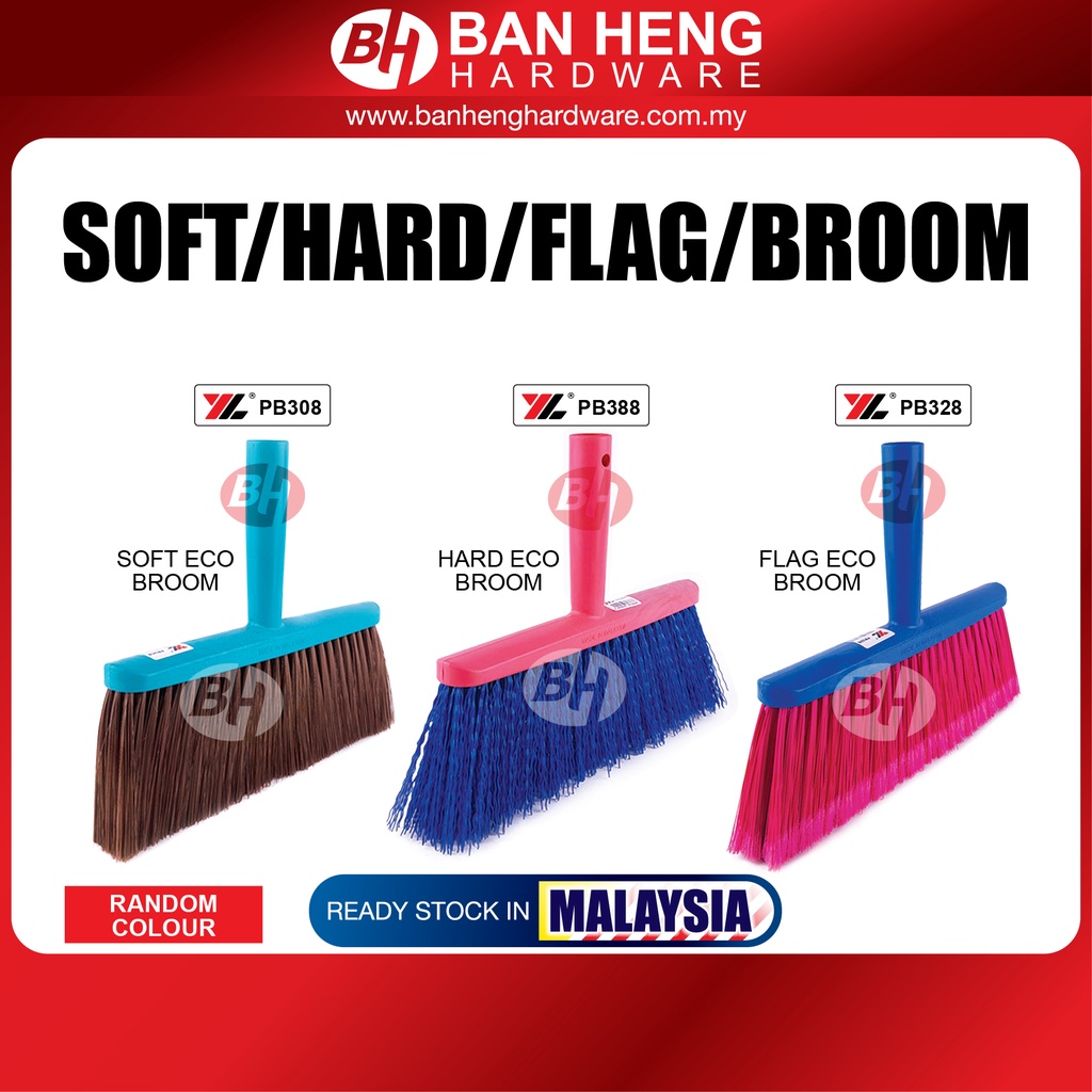 Broom /Nylon Soft Broom /Penyapu Lantai Lembut /Hard Nylon Broom ...