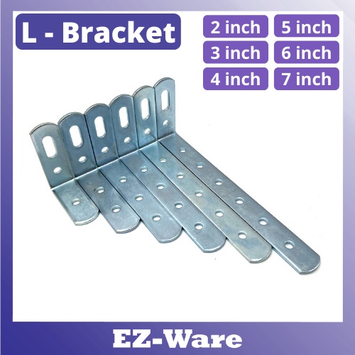 Zinc Plated Steel Metal L Bracket 2-1/2" x 2" ~ 7"/ Corner Brace/Mild ...