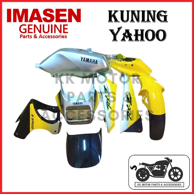 [FULL TANAM !!!] COVERSET RXZ IMASEN KUNING YAHOO / KUNING SILVER ...