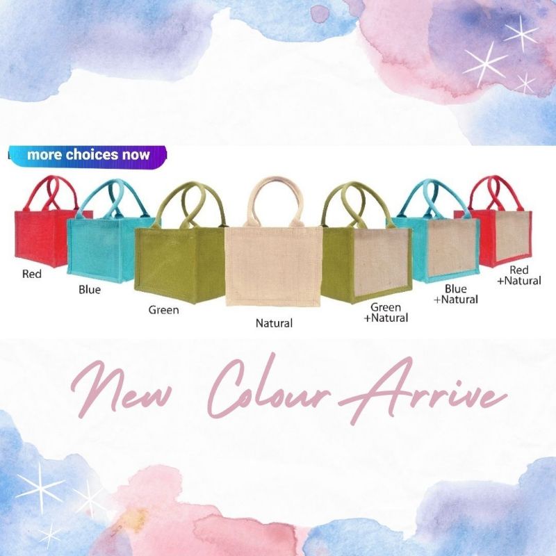 Colorful Mini Jute Bag, Gift Packaging- READY STOCK | Shopee Malaysia