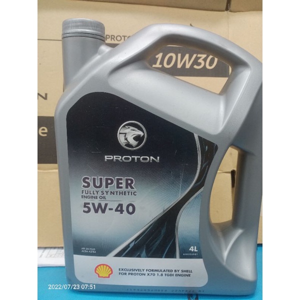 PROTON SUPER FULLY SYNTHETIC ENGINE OIL 5W-40 | Shopee Malaysia