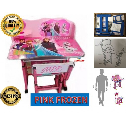 Study Table and Chair Kid Set (Cartoon Theme) [ PINK FROZEN ] | Shopee ...