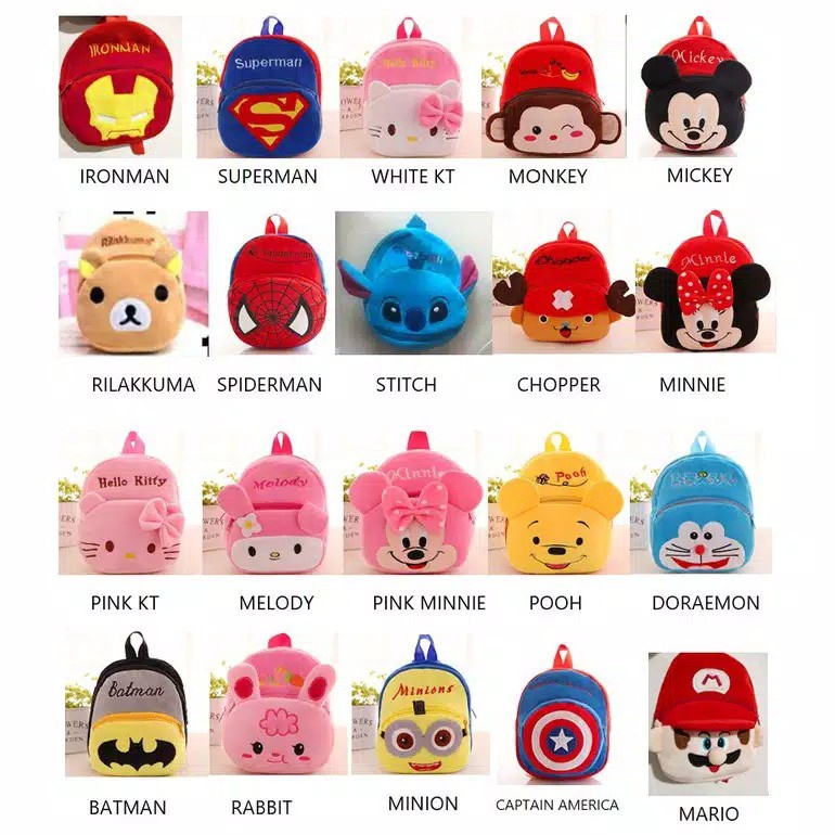 Kids Bag Fashion Backpack Cute Cartoon Character Backpack Import Bag ...