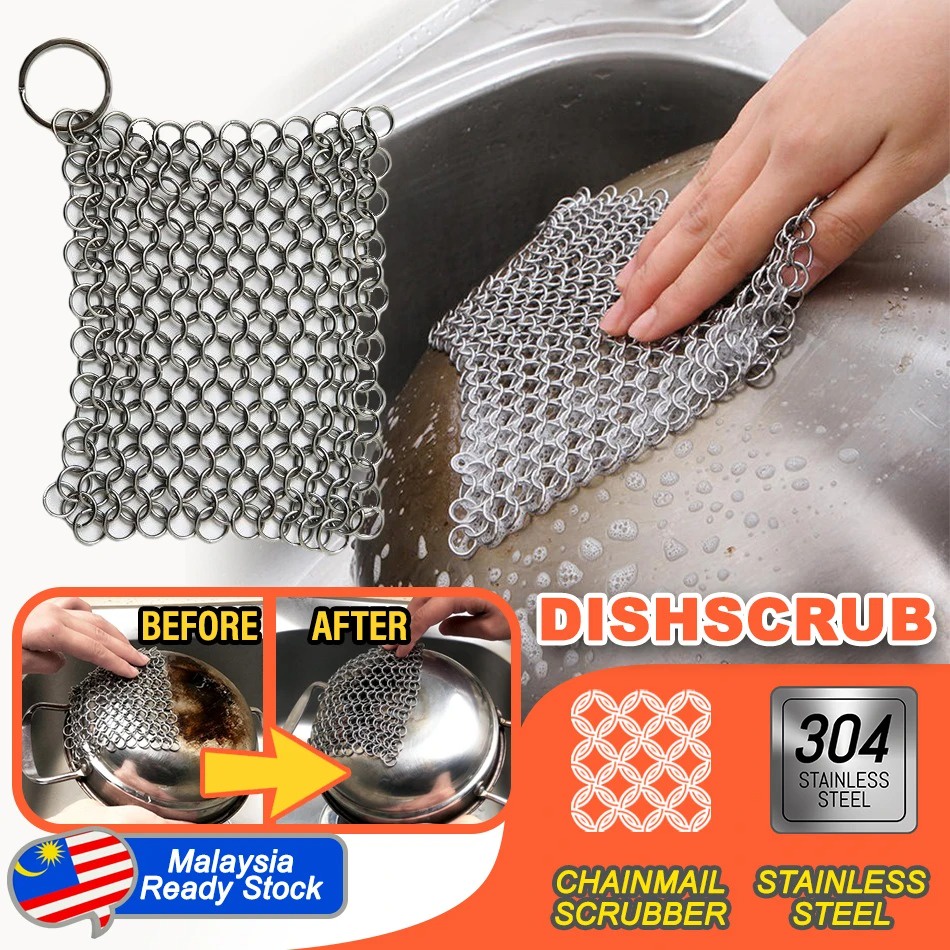 Tollo_regina [ 5 INCH ] SUS304 Stainless Steel Chainmail Dishwashing ...