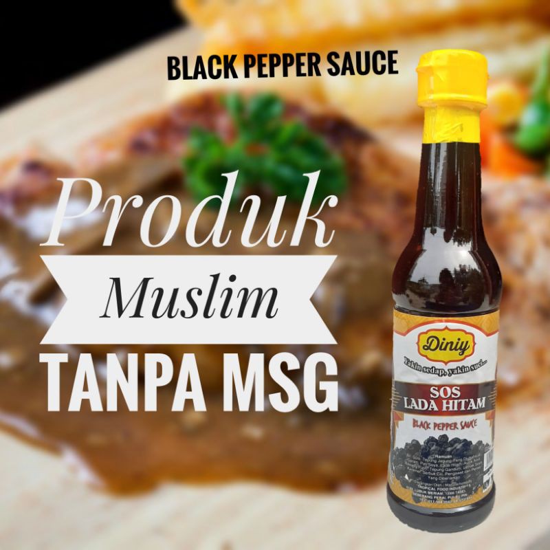 Sos Lada Hitam ( Sauce Black Pepper ) "Diniy" 330g tropicalfood ...